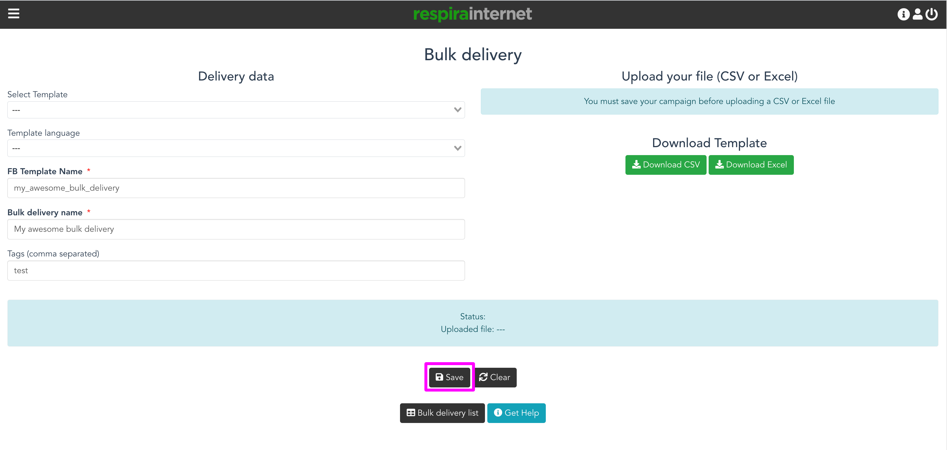 Sending bulk notifications using an Excel or .csv file – Whatsapp Connector by Respira