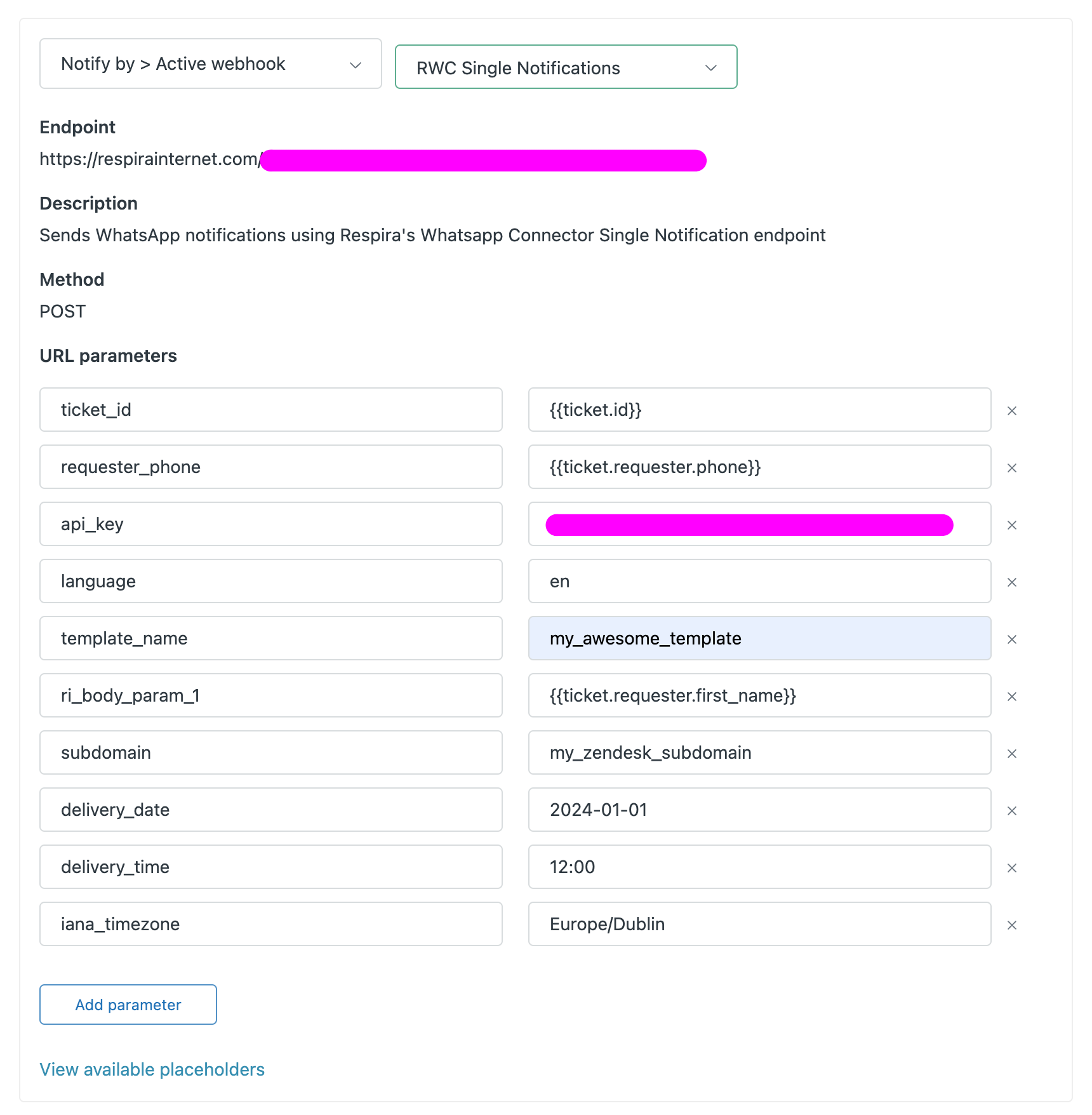 Sending templated Whatsapp messages from Zendesk macros – Whatsapp Connector for Zendesk
