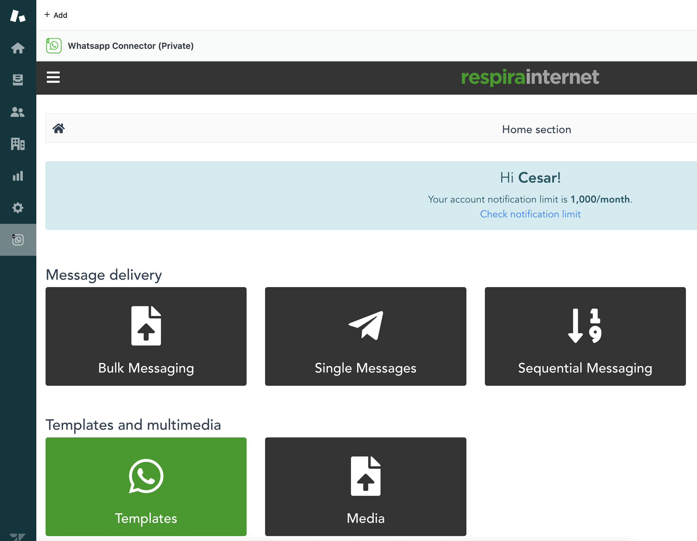Creating WhatsApp Templates – Whatsapp Connector by Respira